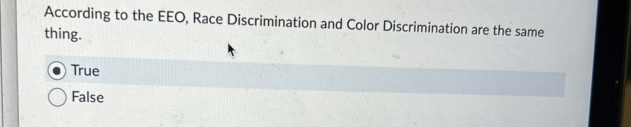 Solved According to the EEO, Race Discrimination and Color | Chegg.com