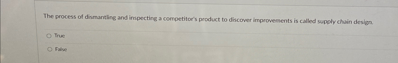 Solved The process of dismantling and inspecting a | Chegg.com