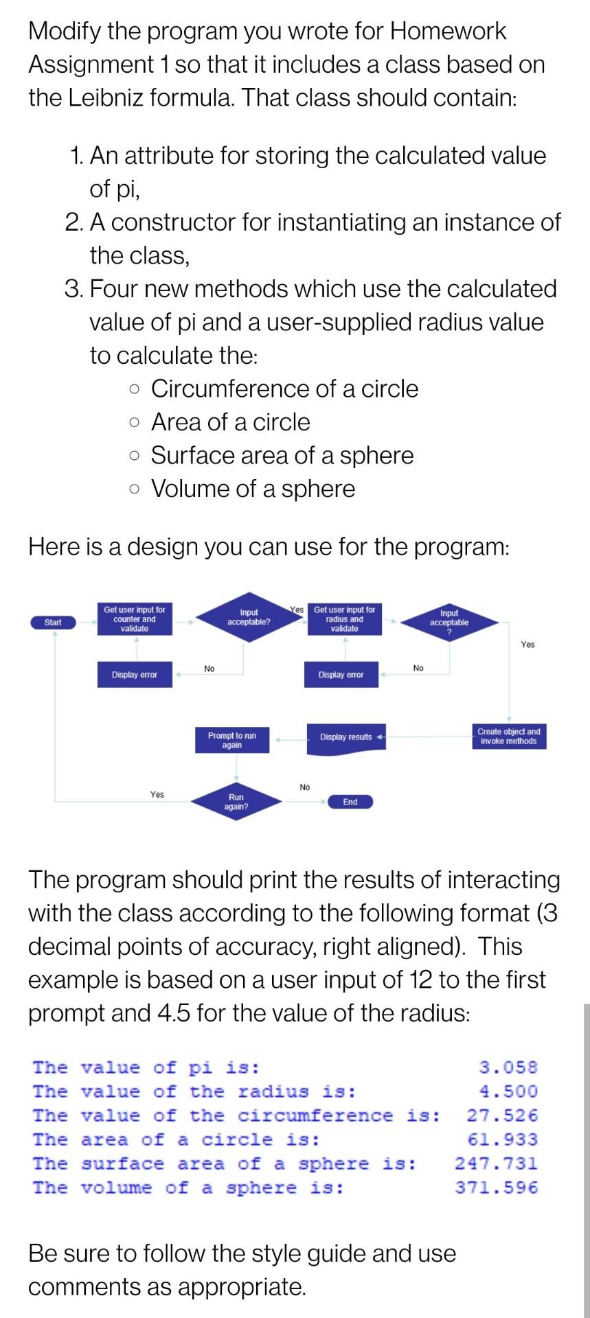 Solved Modify the program you wrote for Homework Assignment | Chegg.com
