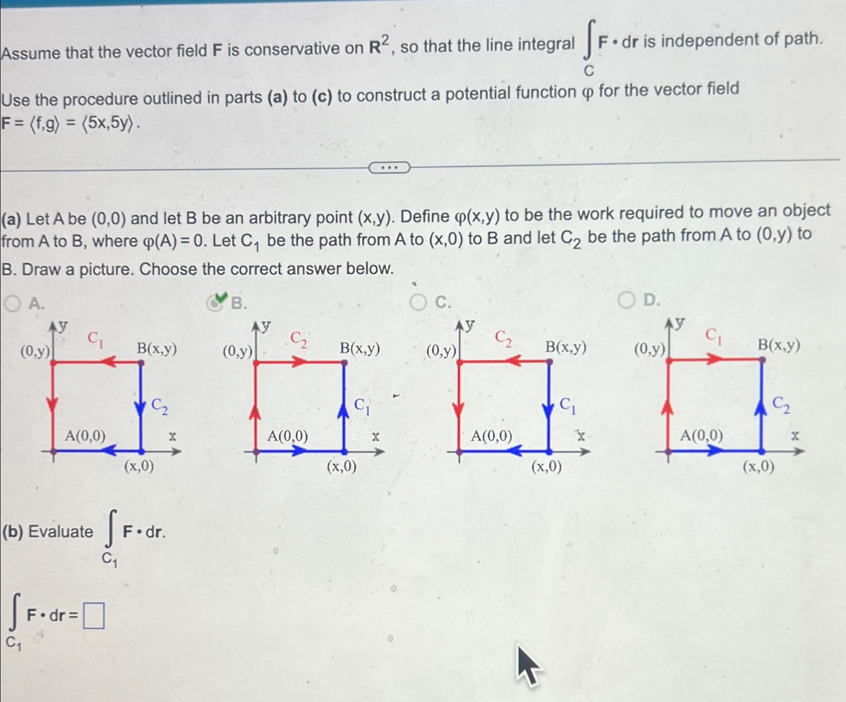Solved Assume that the vector field F ﻿is conservative on | Chegg.com