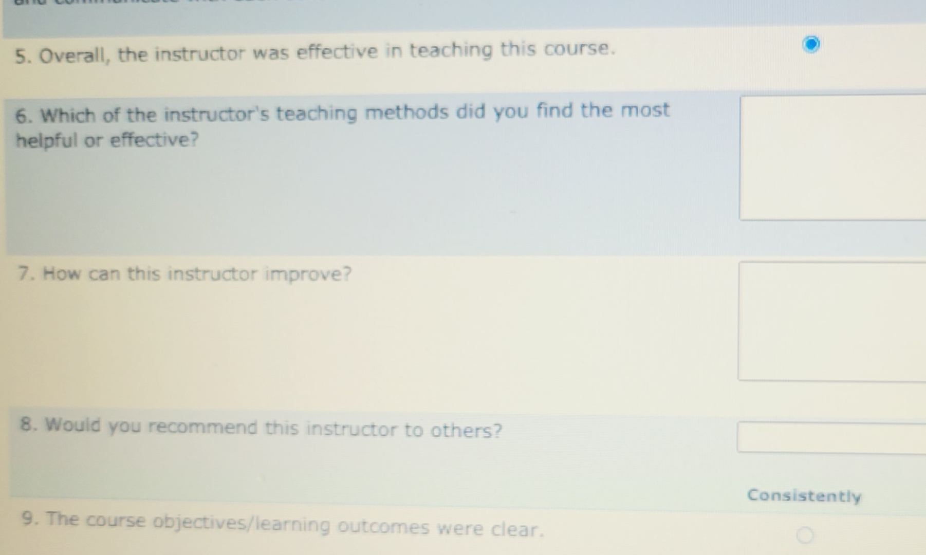 Solved Overall, the instructor was effective in teaching | Chegg.com