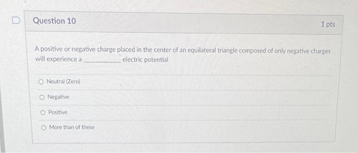 Solved A positive or negative charge placed in the center of | Chegg.com