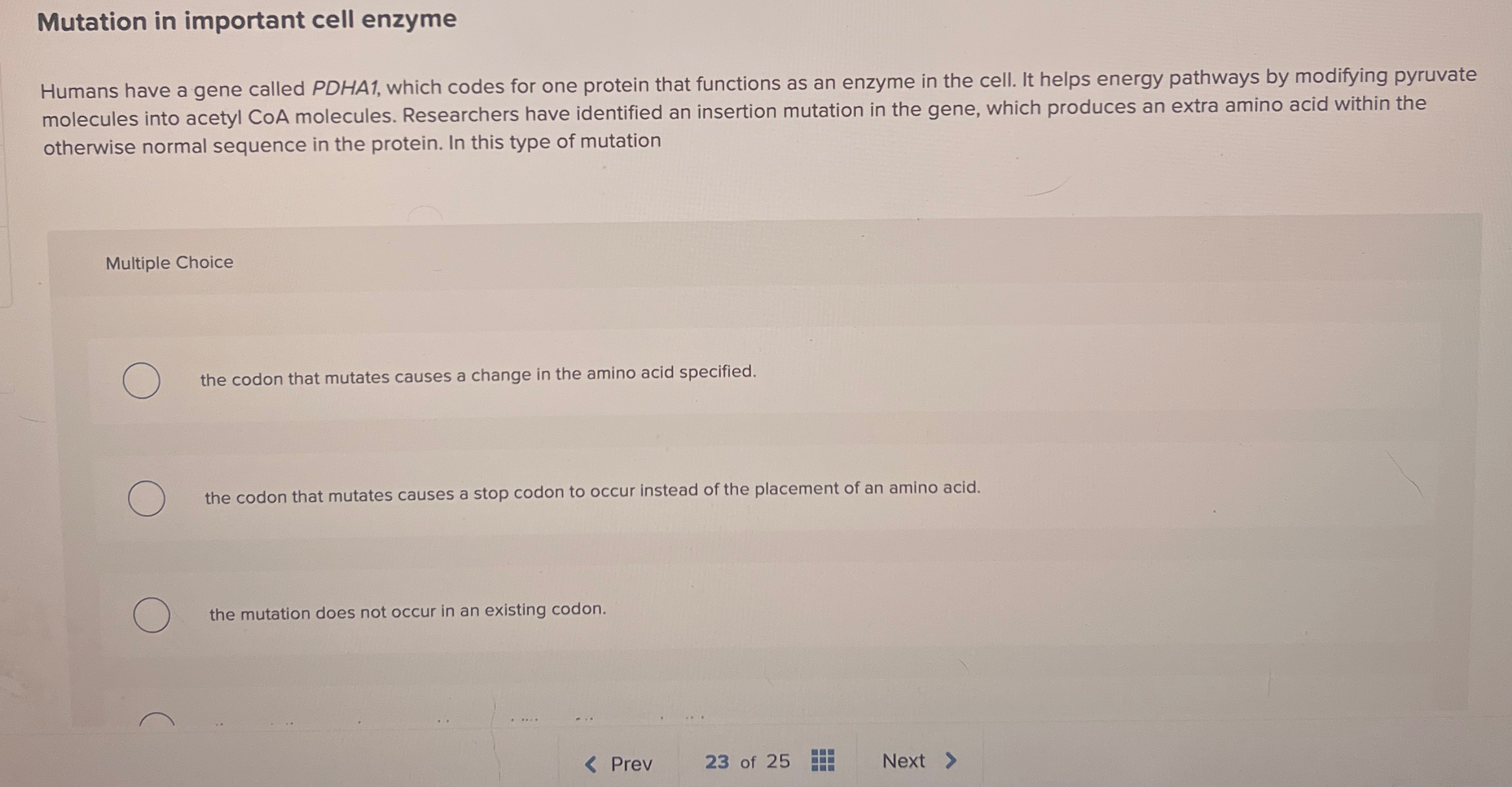 Solved Mutation in important cell enzymeHumans have a gene | Chegg.com