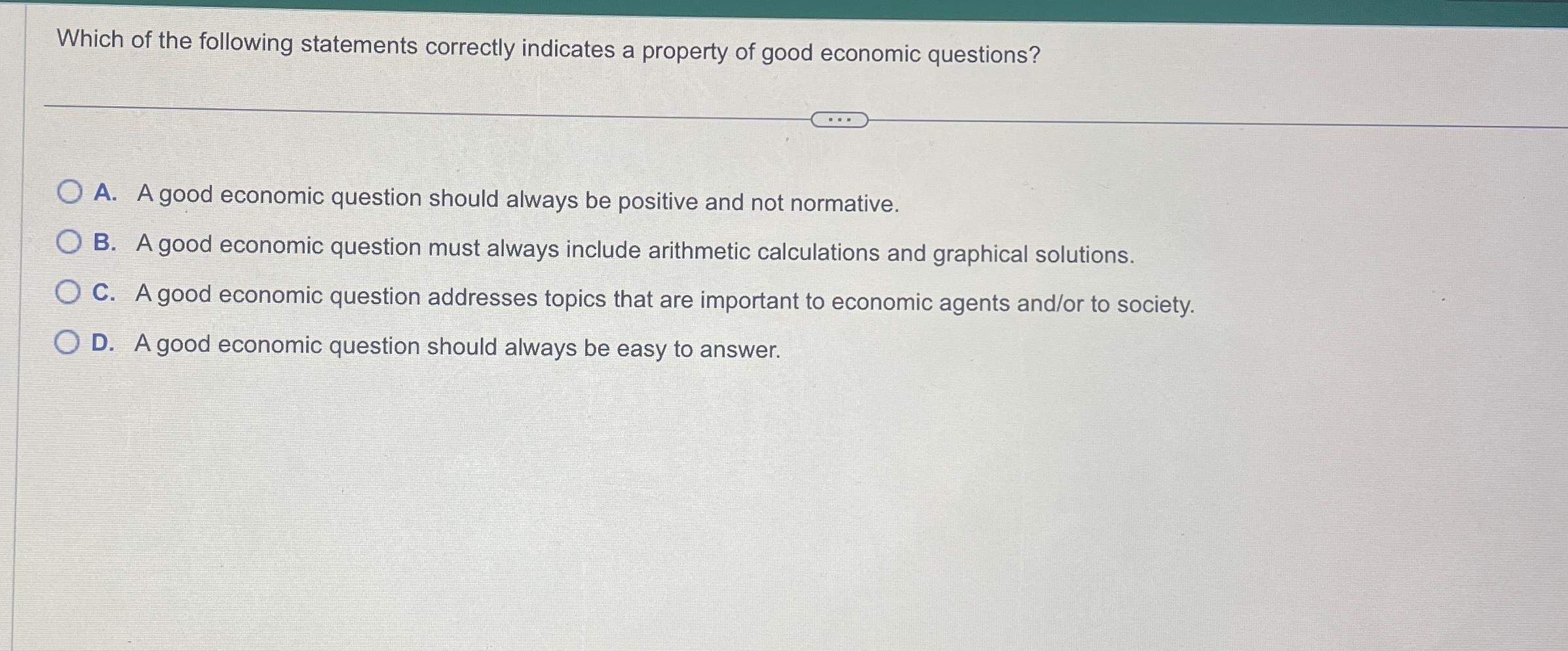 Solved Which of the following statements correctly indicates | Chegg.com