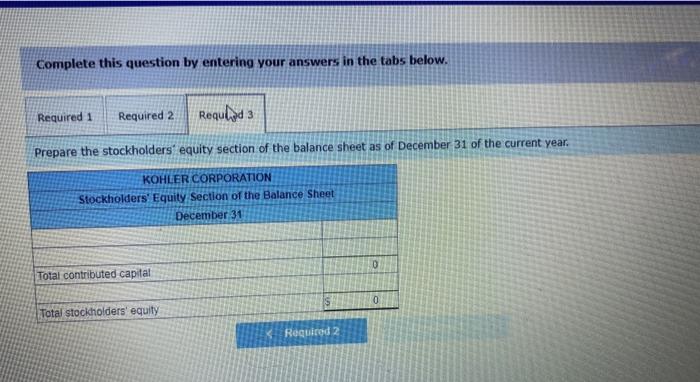 Solved Kohler Corporation reports the following components | Chegg.com
