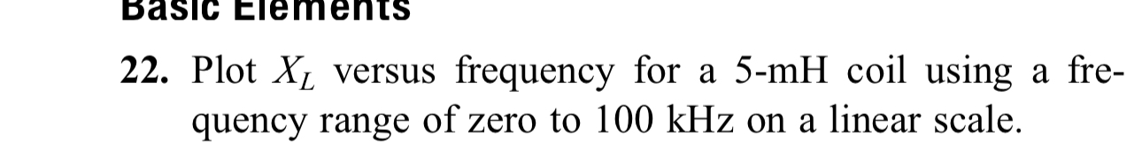 Solved Plot xL ﻿versus frequency for a 5-mH ﻿coil using a | Chegg.com