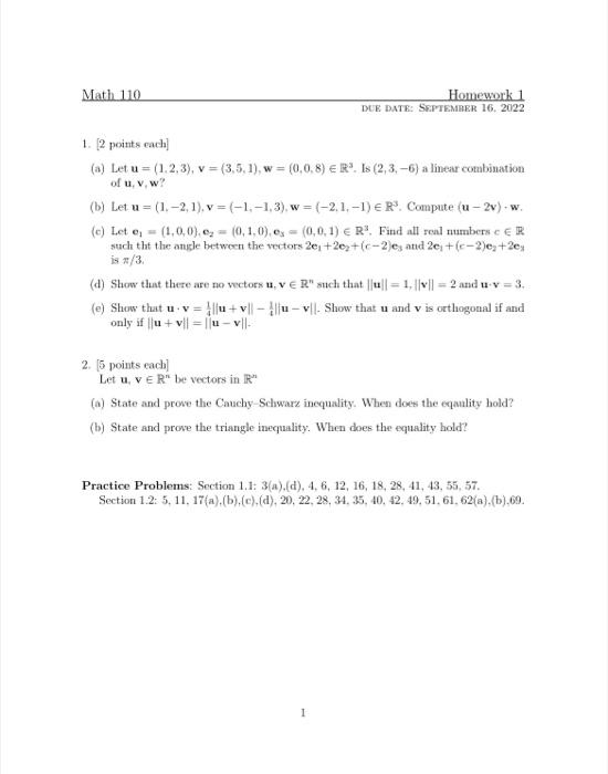 Solved 1. [2 points each] (a) Let | Chegg.com