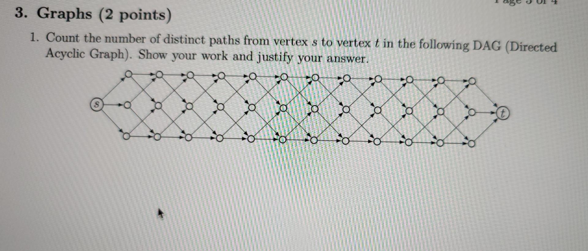 Solved 3. Graphs (2 points) 1. Count the number of distinct | Chegg.com