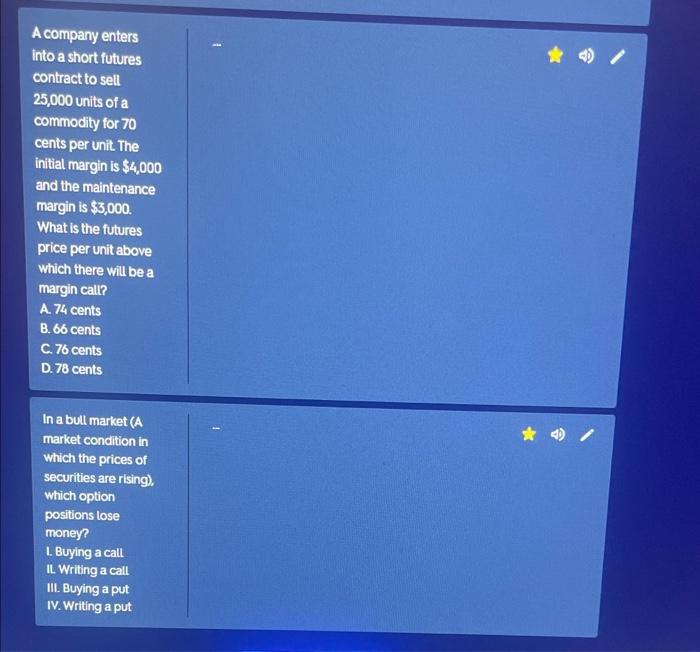 Solved A company enters into a short futures contract to | Chegg.com