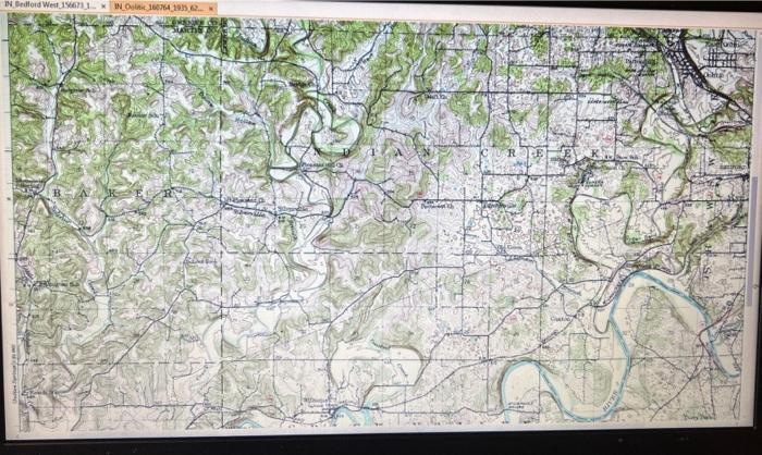 Solved OOLITIC QUADRANGLE, INDIANA (15-minute series | Chegg.com