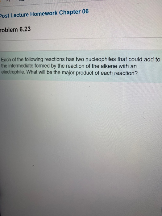 Solved Post Lecture Homework Chapter 06 roblem 6.23 Each of | Chegg.com
