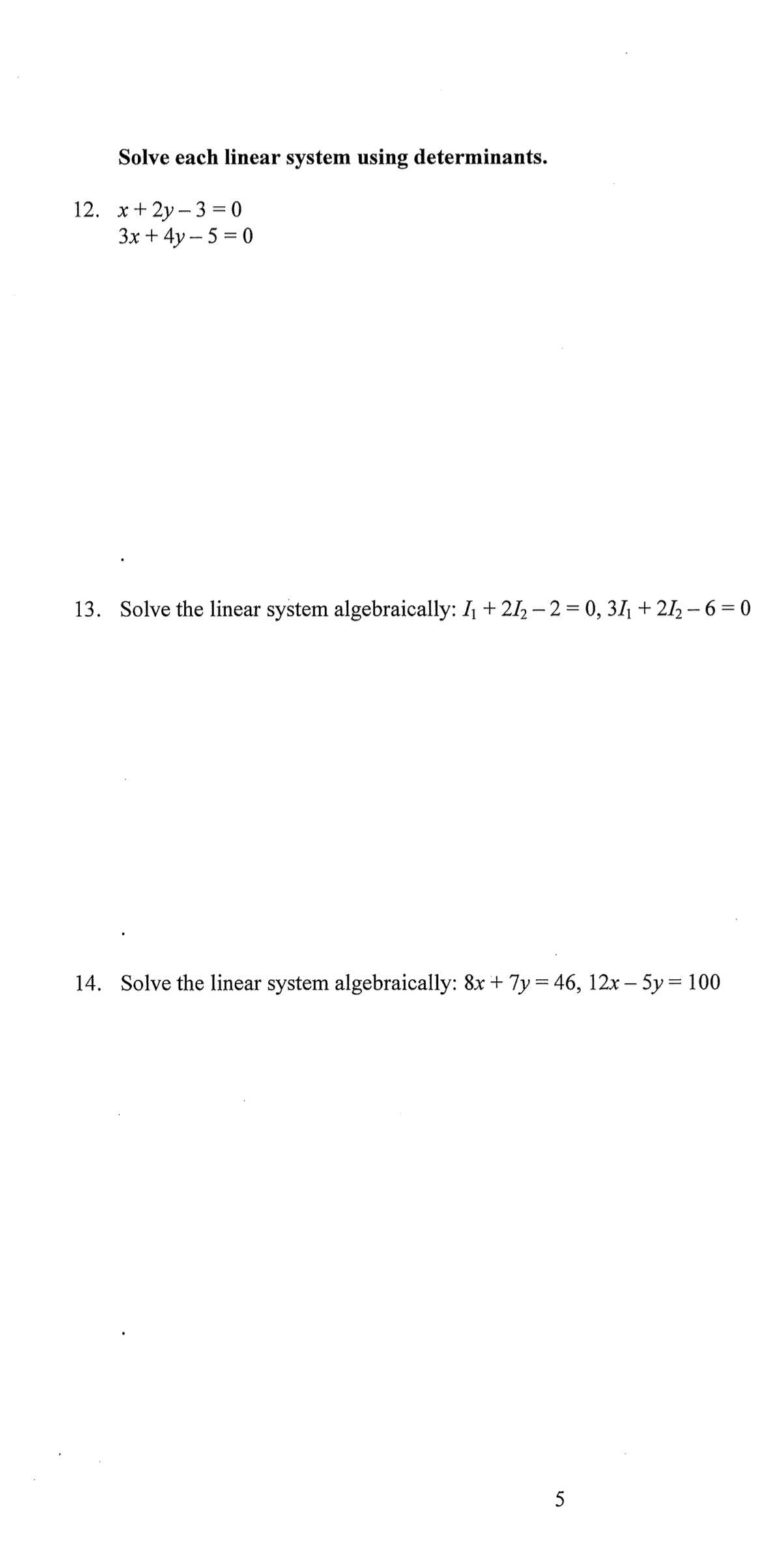 Solved Solve each linear system using | Chegg.com