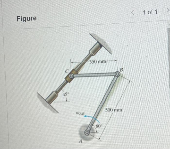 Solved The angular velocity of link AB is ωAB=2.8rad/s. Link | Chegg.com