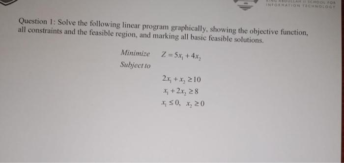 Solved Question 6: Using the two-phase method, find the | Chegg.com