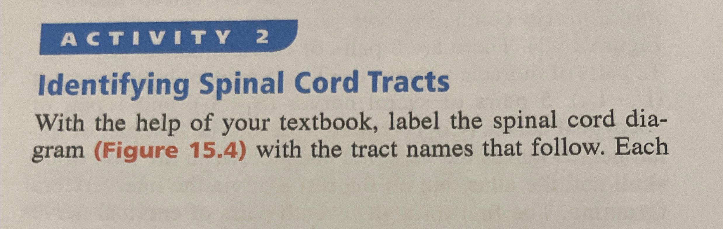 Solved ACTIVITY 2Identifying Spinal Cord TractsWith the help | Chegg.com