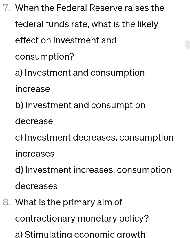 Solved Economics: When the Federal Reserve raises the | Chegg.com