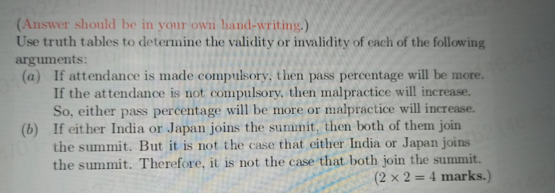 (Answer should be in your own hand-writing.) Use | Chegg.com