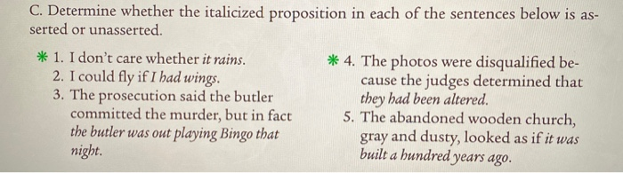 Solved your window. For each pair of sentences that follow, | Chegg.com