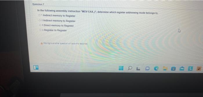 Solved In the following assembly instruction "MOV EAX, F′′, | Chegg.com