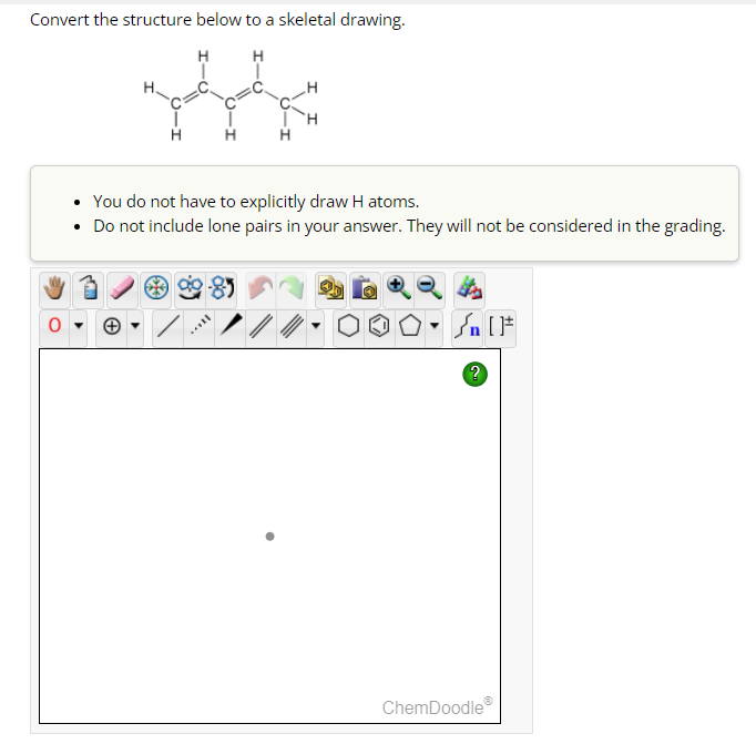Solved Convert the structure below to a skeletal drawing.You | Chegg.com