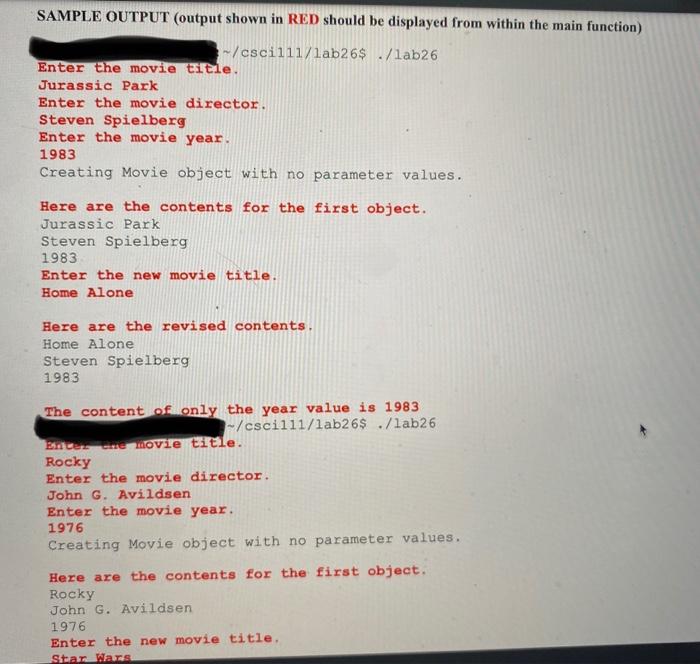 Solved Lab 26 More on Classes CSCI 111 Programming and | Chegg.com