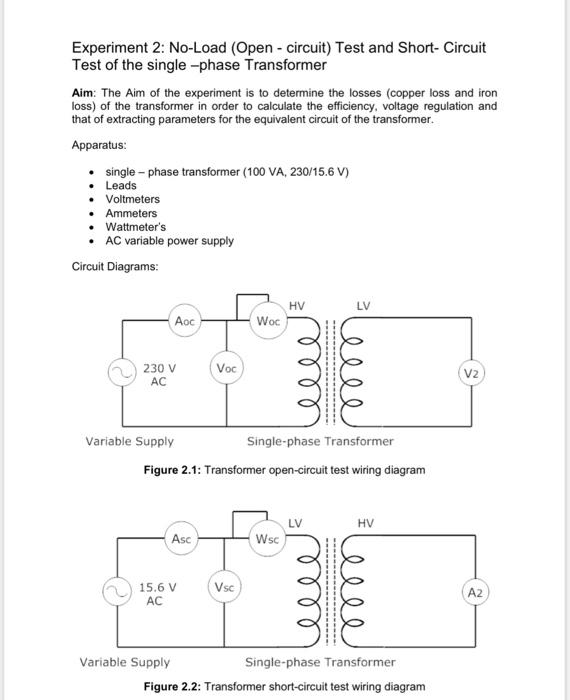 Solved Experiment 3(A): Transformer under Load Test Aim: The | Chegg.com