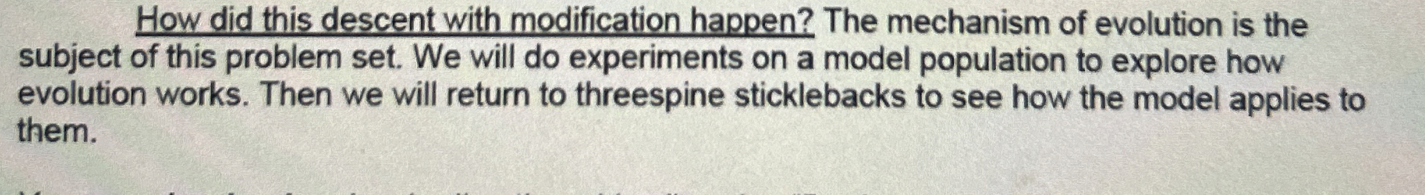 Solved How did this descent with modification happen? The | Chegg.com