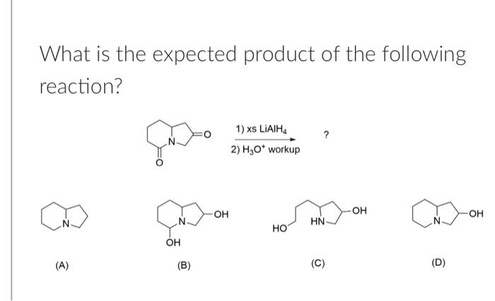 Solved What is the expected product of the following | Chegg.com