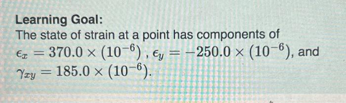 Solved Part A - Equivalent in-plane strains on the oriented | Chegg.com