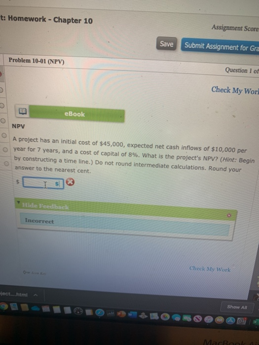 Solved t: Homework - Chapter 10 Assignment Score Save Submit | Chegg.com