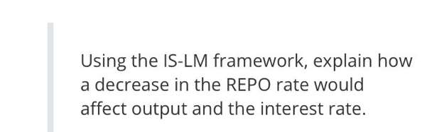 Solved Using the IS-LM framework, explain how a decrease in | Chegg.com