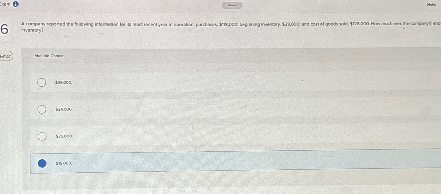 Solved inventory?Multiple | Chegg.com