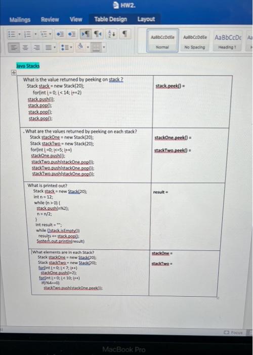 Solved Ivva Stacks | Chegg.com
