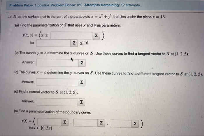 Solved Problem Value: 1 point(s). Problem Score: 0%. | Chegg.com
