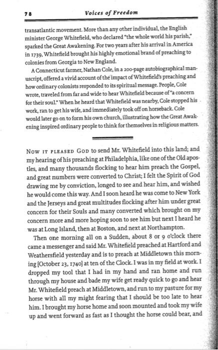 Solved 78 Voices of Freedom transatlantic movement. More | Chegg.com