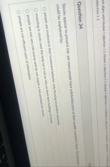 Solved ent aligns with Module 1 ﻿objectives 1-3, ﻿Module 2 | Chegg.com