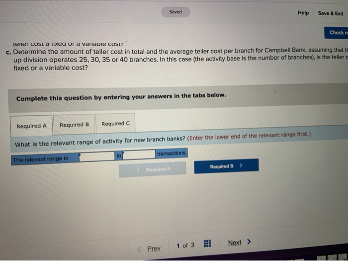 Solved 1 HW 0 Saved Help Save & Exit Submit Check my work 1 | Chegg.com