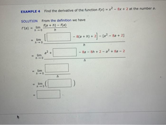 Solved EXAMPLE 4 Find the derivative of the function | Chegg.com