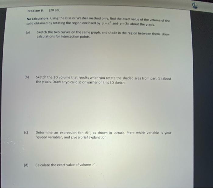 Problem 6. 120 pts) No calculators. Using the Discor | Chegg.com