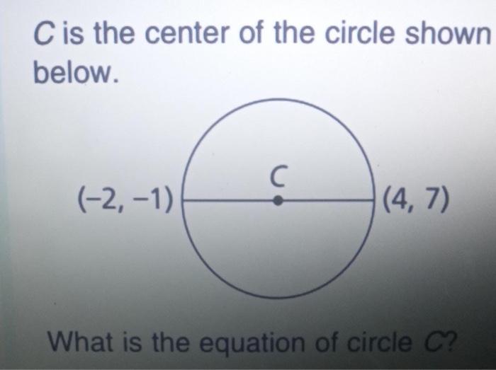 Solved C is the center of the circle shown below. С C | Chegg.com