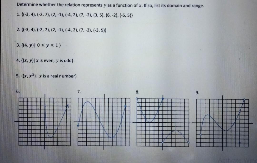 Solved Determine whether the relation represents y as a | Chegg.com