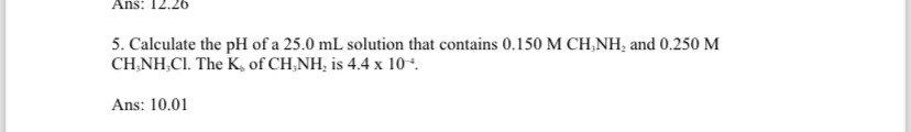 Solved Calculate the pH ﻿of a 25.0mL ﻿solution that contains | Chegg.com