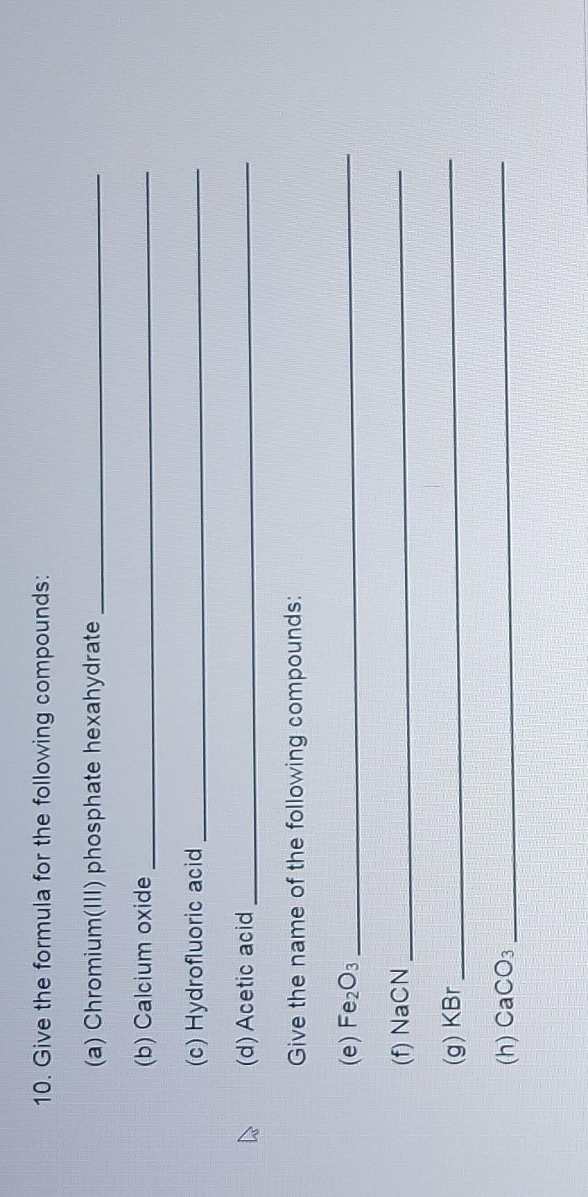 Solved 9. Fill in the following table with the number of | Chegg.com