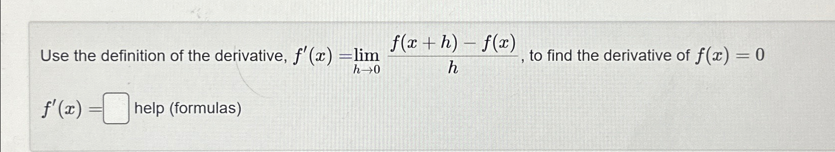 Solved Use the definition of the derivative, | Chegg.com