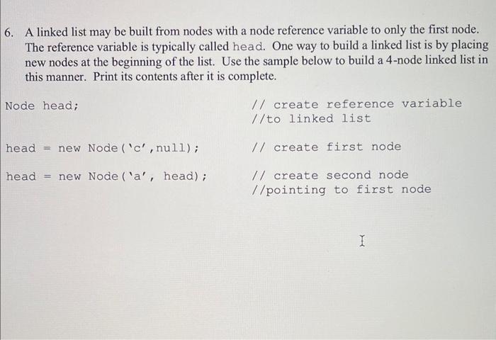 Solved Implement the Node class shown in the handout. Test | Chegg.com