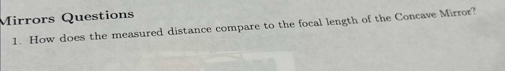 Solved Mirrors QuestionsHow does the measured distance | Chegg.com