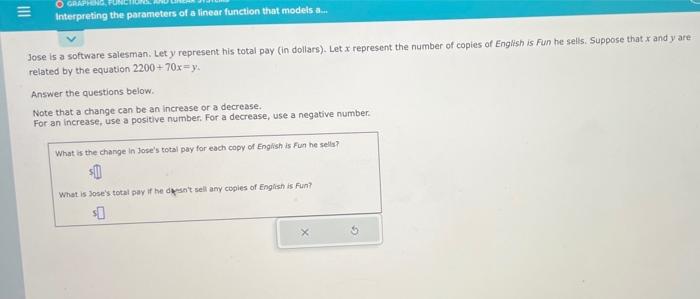 Solved Jose is a sottware salesman. Let y represent his, | Chegg.com