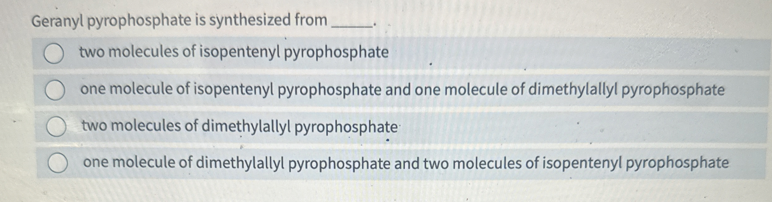 Solved Geranyl pyrophosphate is synthesized fromtwo | Chegg.com