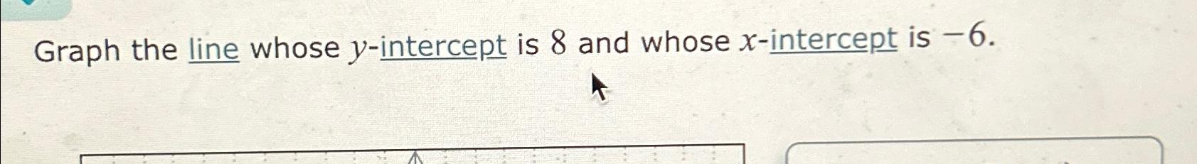 Solved Graph the line whose y-intercept is 8 ﻿and whose | Chegg.com