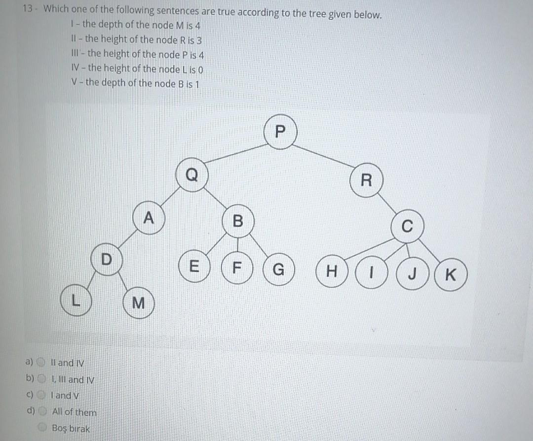 Solved 13 - Which one of the following sentences are true | Chegg.com